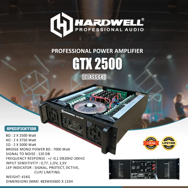 Jual Amplifier GTX 2500 | Hardwell Professional Audio